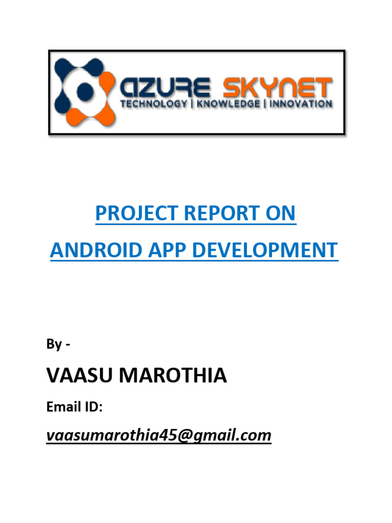Android App Developement Project Pdf Method Computer Programming Android Operating System