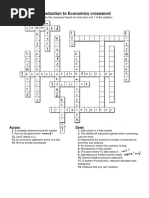 Economics Crossword Puzzle Guide | PDF