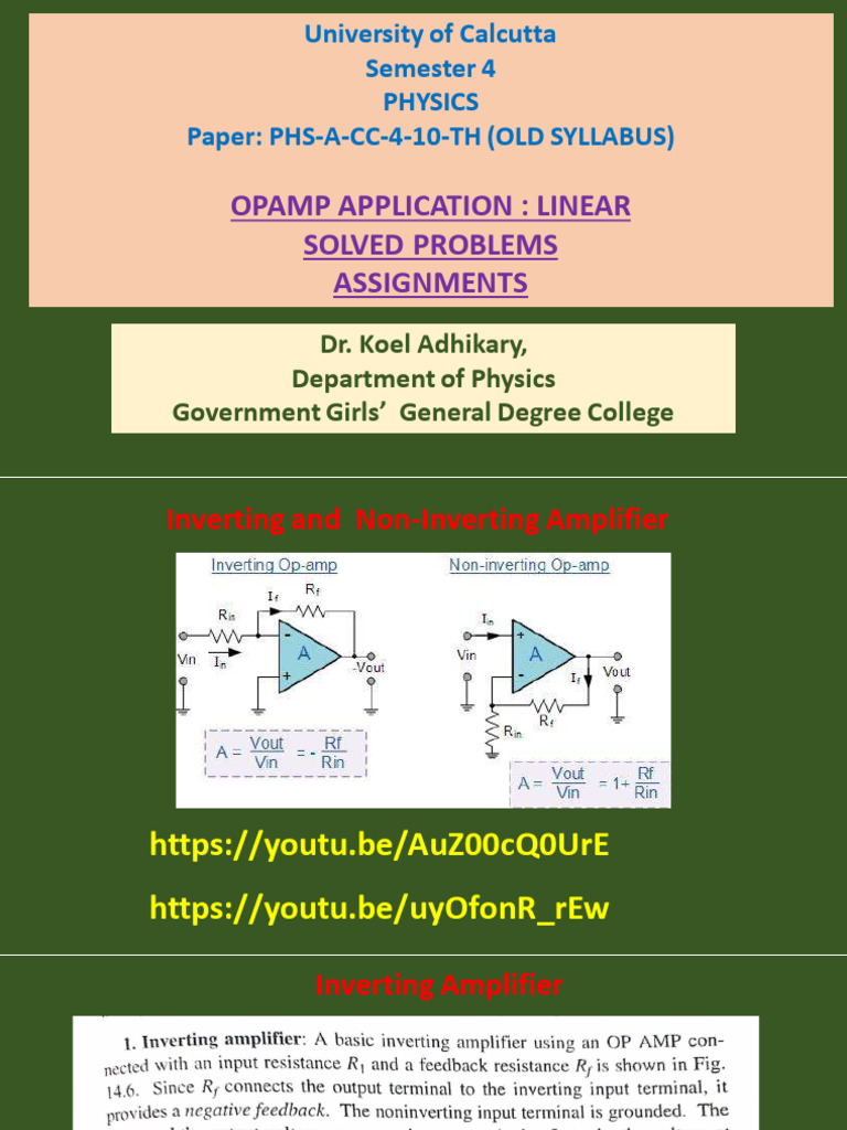 Ka CC4 Opamp Application Linear | PDF