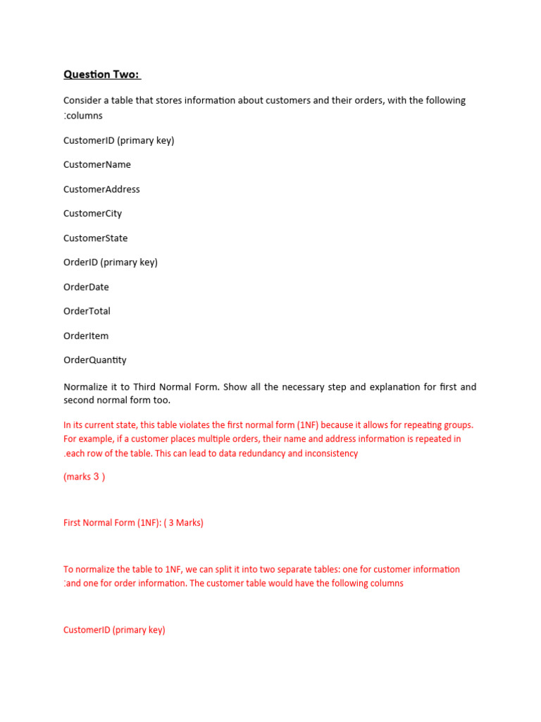 Normalisation Example With Ans | PDF | Systems Science | Sql