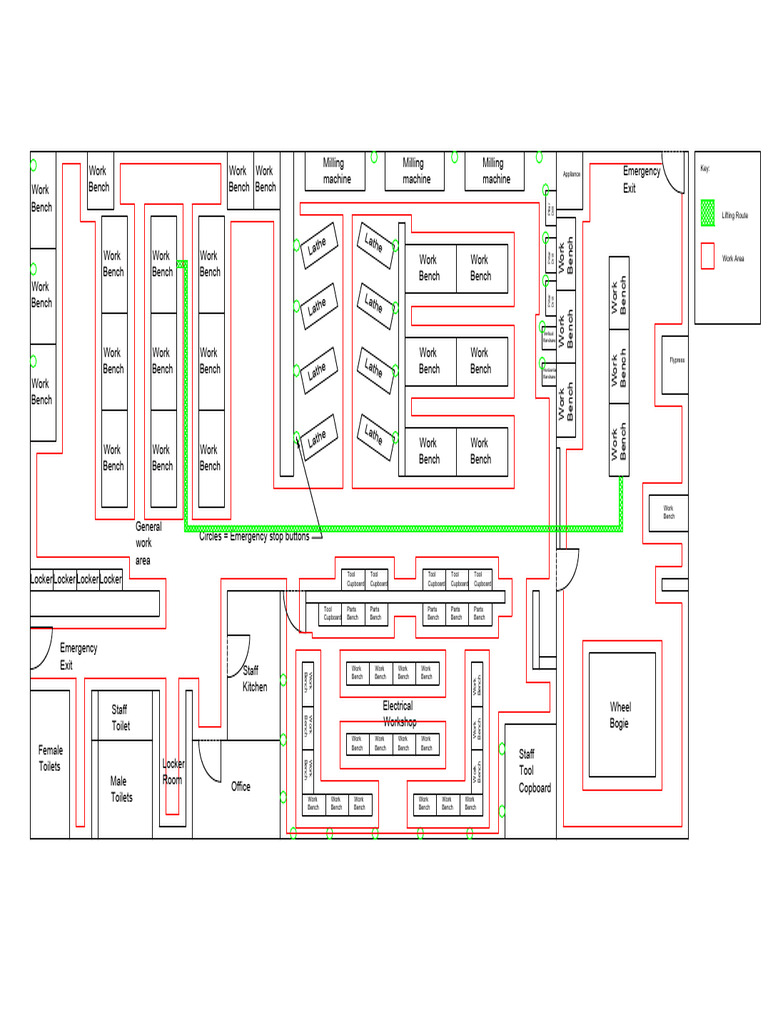 Work Shop Floor Plan-Model | PDF | Drill | Manufactured Goods