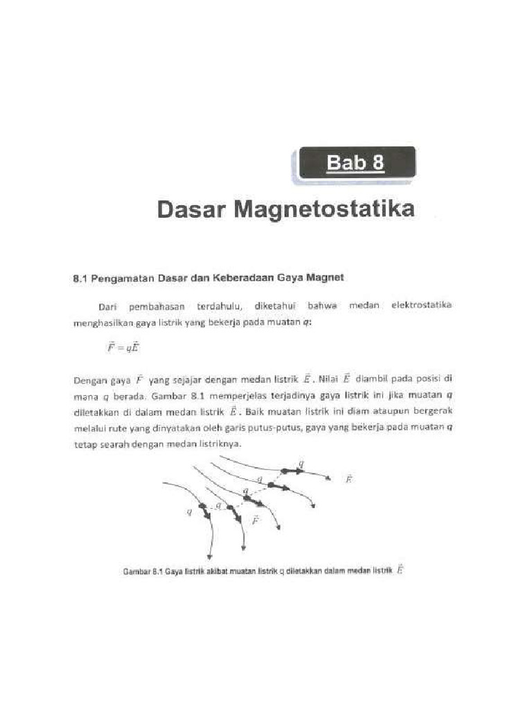 Bab 8 Dasar Magnetostatika | PDF