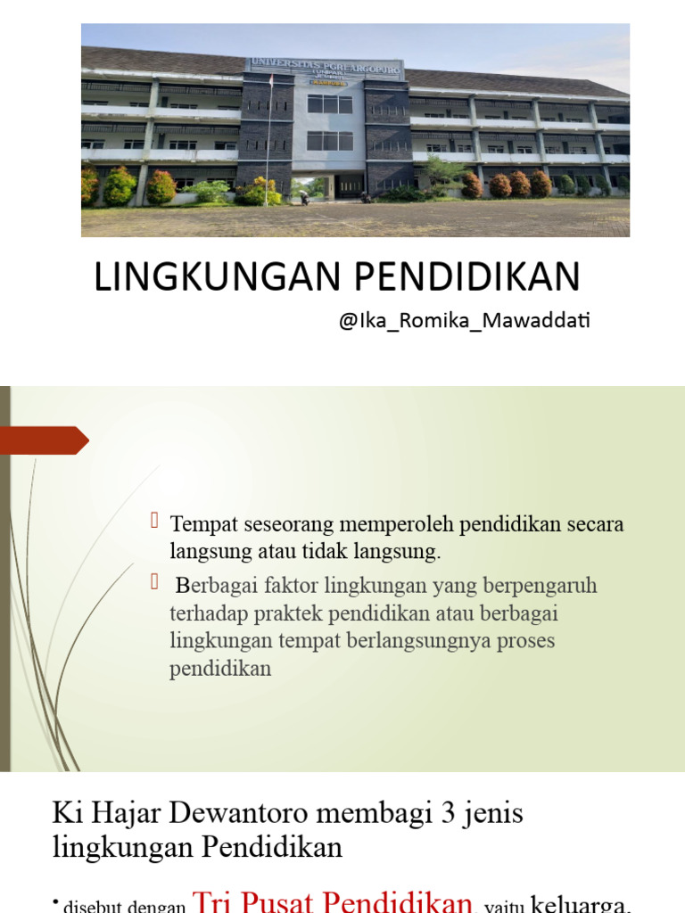 Lingkungan Pendidikan | PDF | Kesehatan Holistik