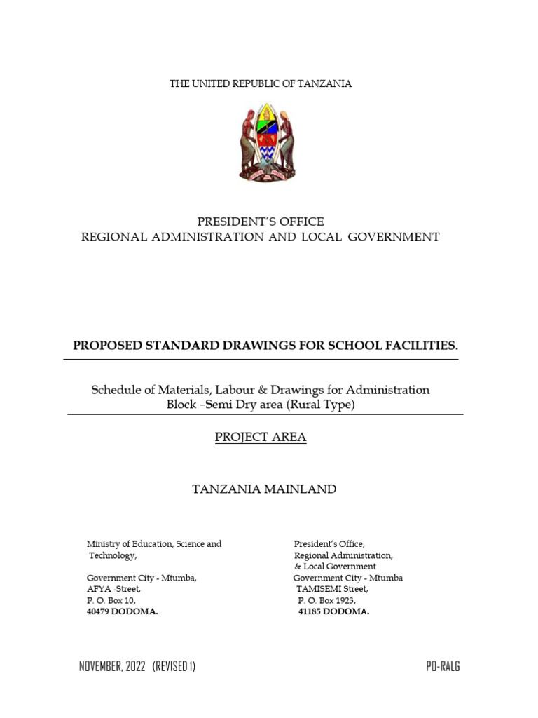 Administration Block Rural Type | PDF | Polyvinyl Chloride | Concrete
