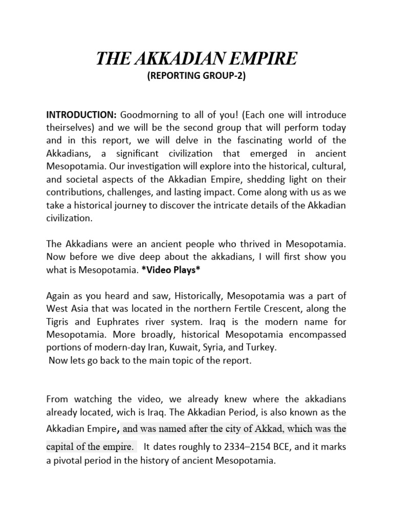 The Akkadian Empire | PDF | Mesopotamia | Sumer