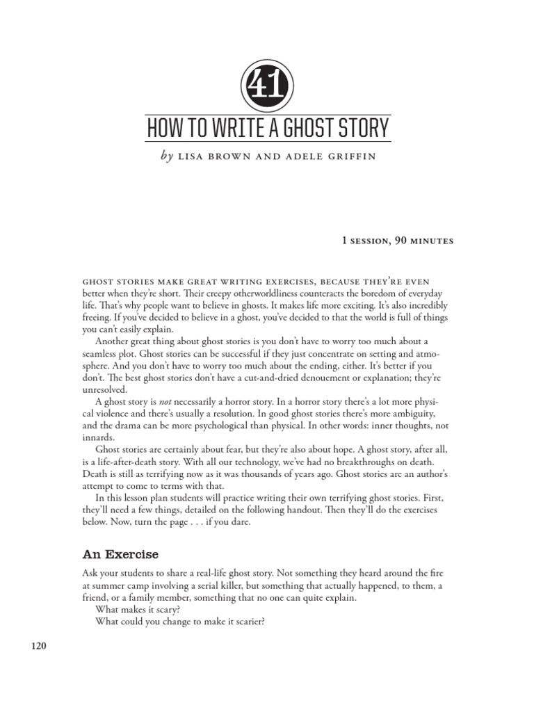 How To Write Ghost Story | PDF | Ghosts