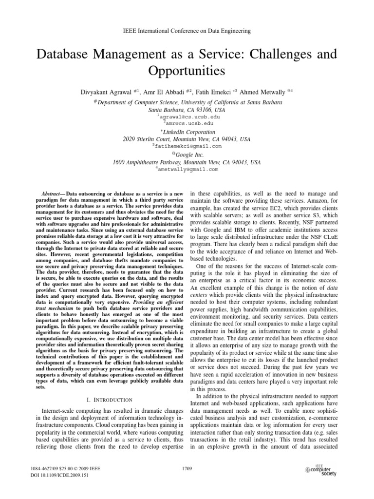 Privacy-Preserving Data Outsourcing | PDF | Databases | Privacy