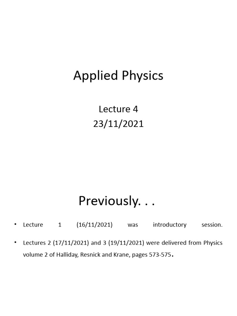 Applied Physics | PDF