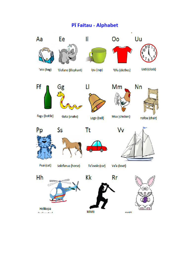 Pi Faitau - Alphabet | PDF