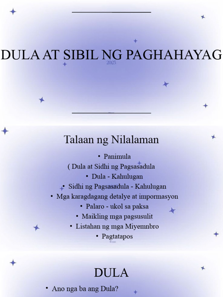 Dula at Sidhi NG Pagsasadula - 20240117 - 204912 - 0000 | PDF