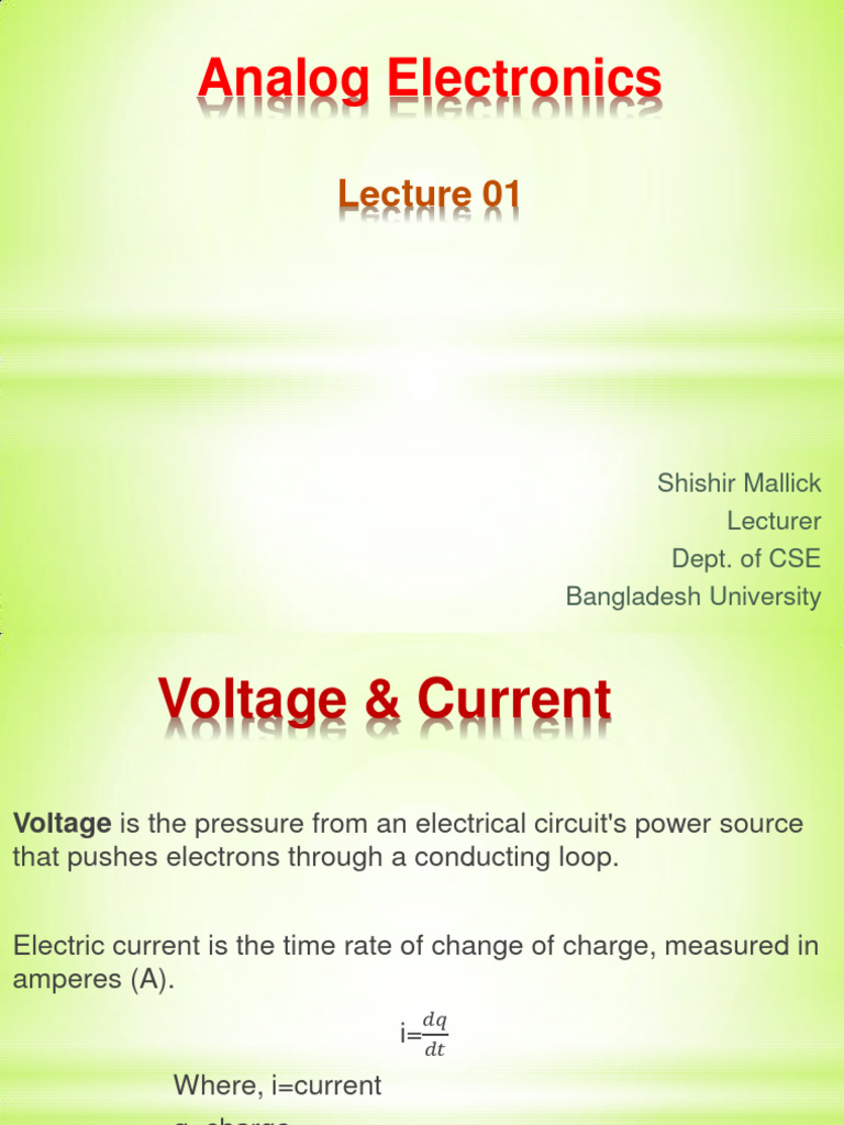 AE - 01 - Basic Electricity | PDF | Electrical Network | Electrical Resistance And Conductance