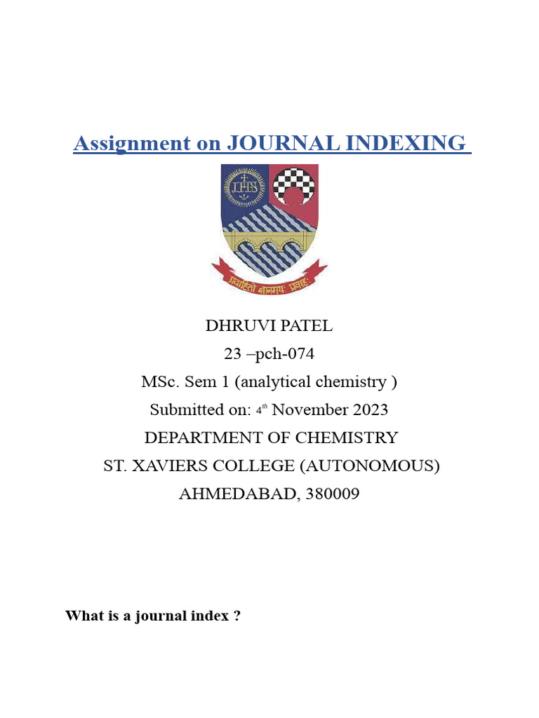 Journal Indexing | Download Free PDF | Academic Journal | Scholarly ...