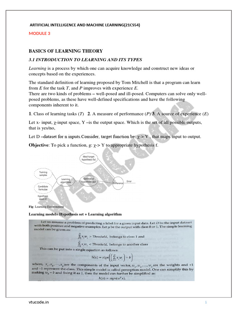 AIML Module 3 | PDF | Teaching Methods & Materials