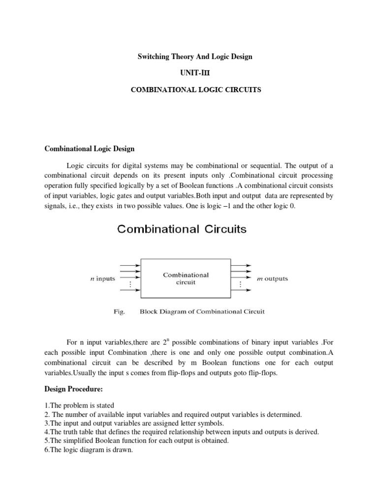 STLD Unit III | PDF | Subtraction | Logic Gate