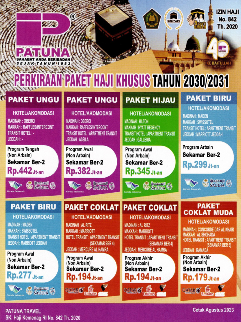 Brosur Haji Khusus 2030-2031 | PDF
