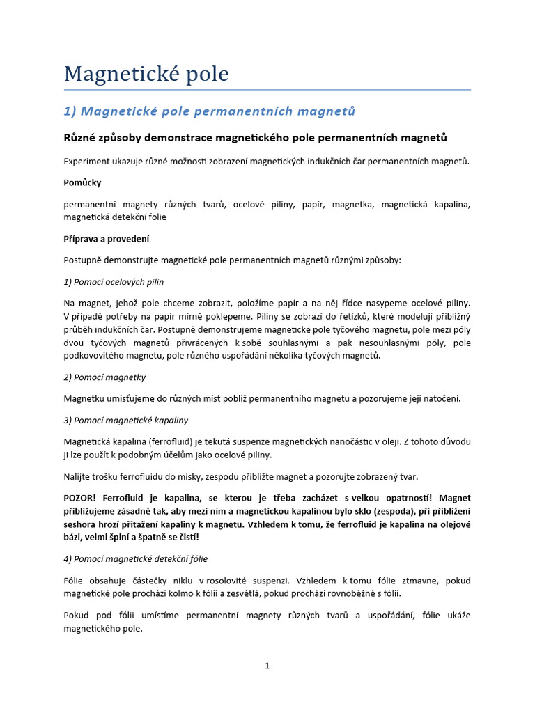 Magnetismus Unor2018 Final | PDF