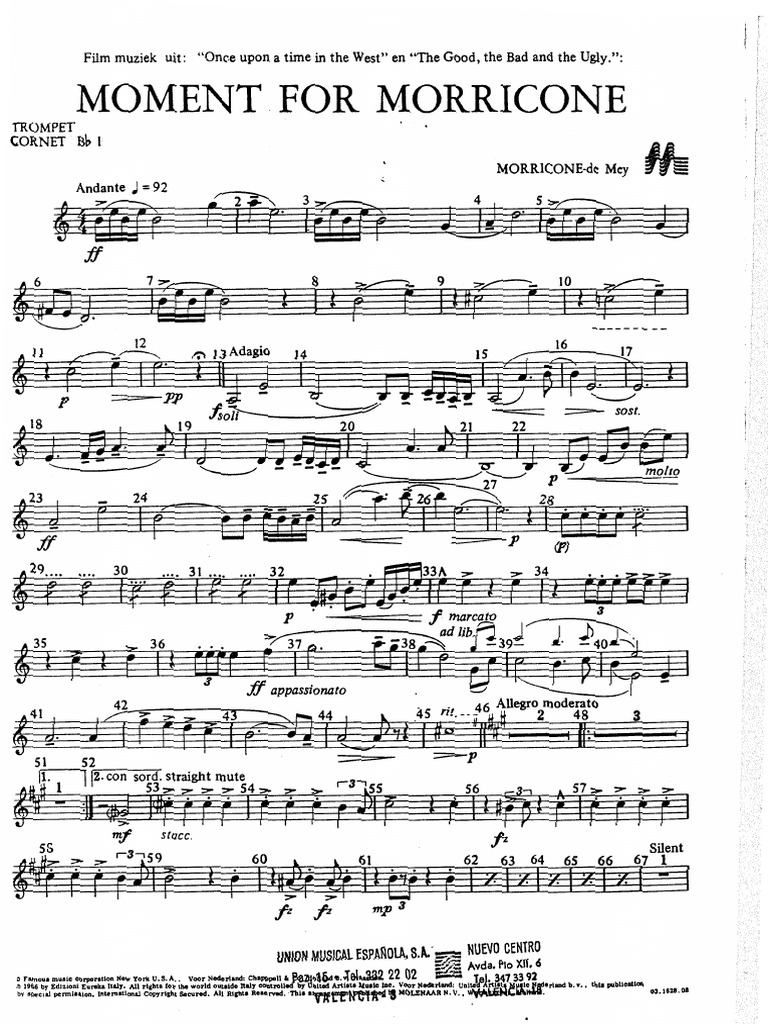TRONPETA 1 Moment For Morricone-Johan de Mey | PDF