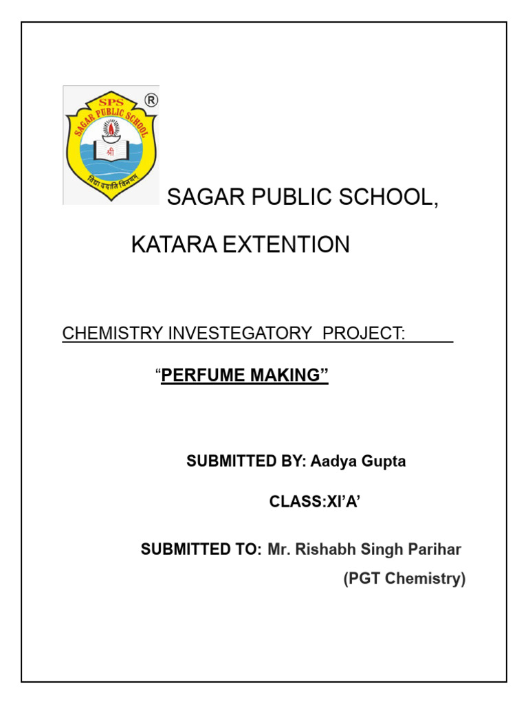 Perfume Making Workshop Project | PDF | Perfume | Odor