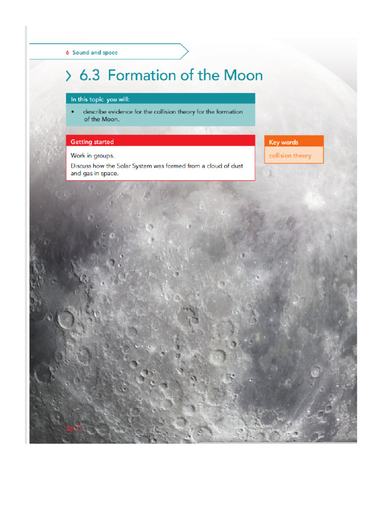 6.3 Formation of The Moon | PDF