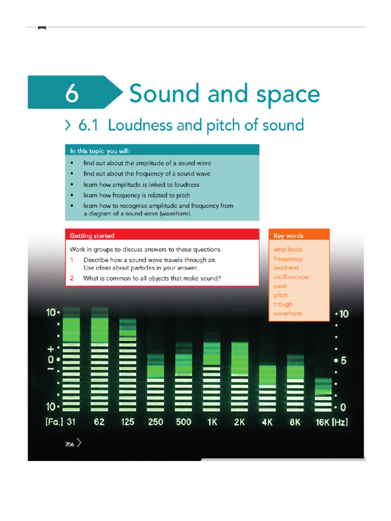 6.1 Loudness and Pitch of Sound | PDF