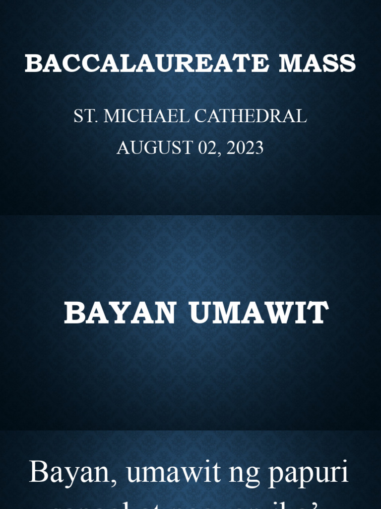 Baccalaureate Mass Celebration 2023 | PDF