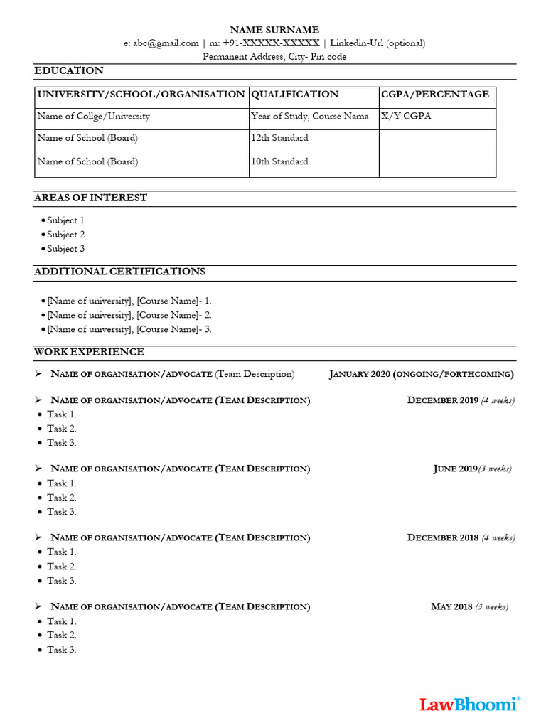 Sample CV Format | PDF