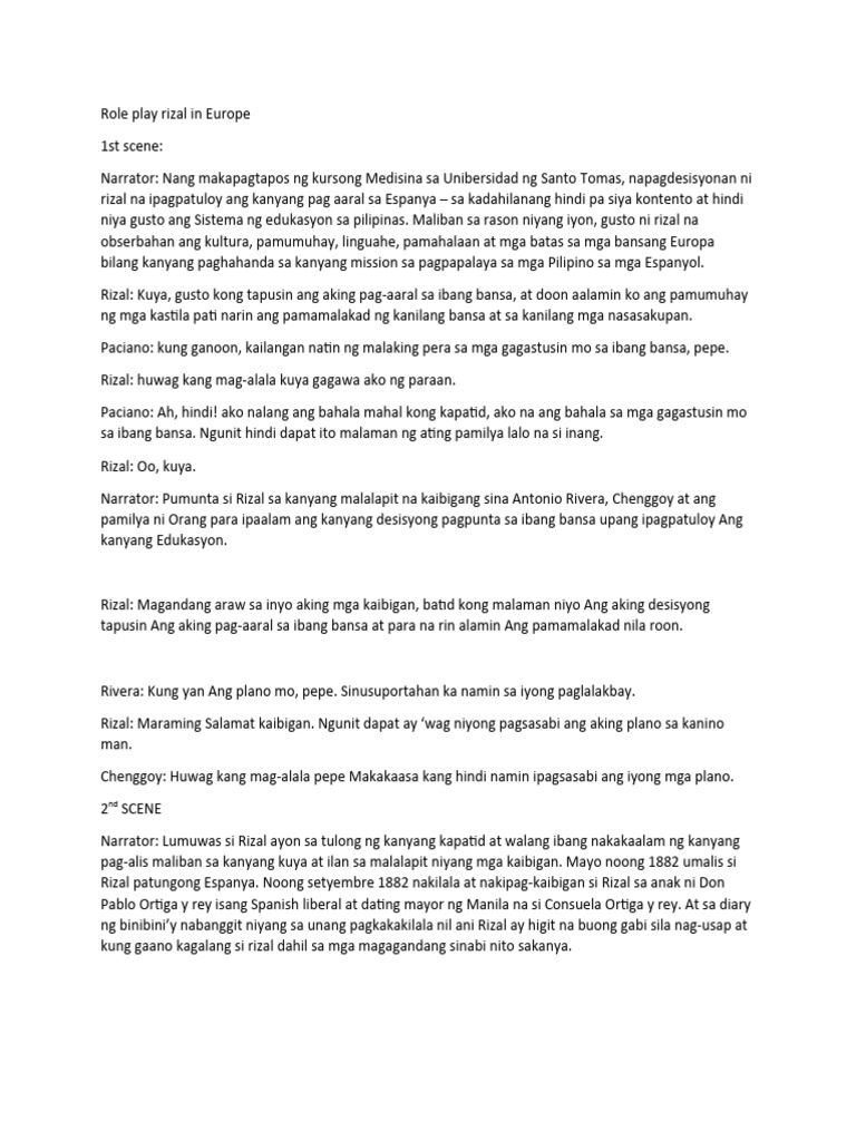 Role-play-rizal-in-Europe | PDF