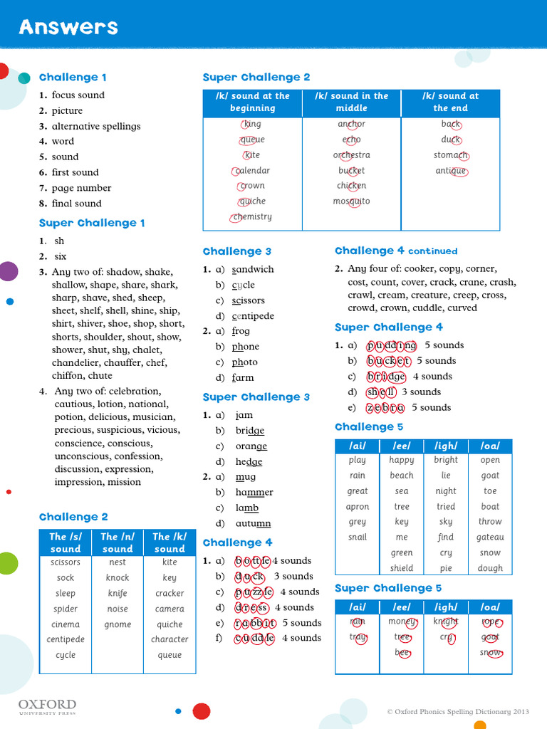 Osd-Answers For Phonics | PDF