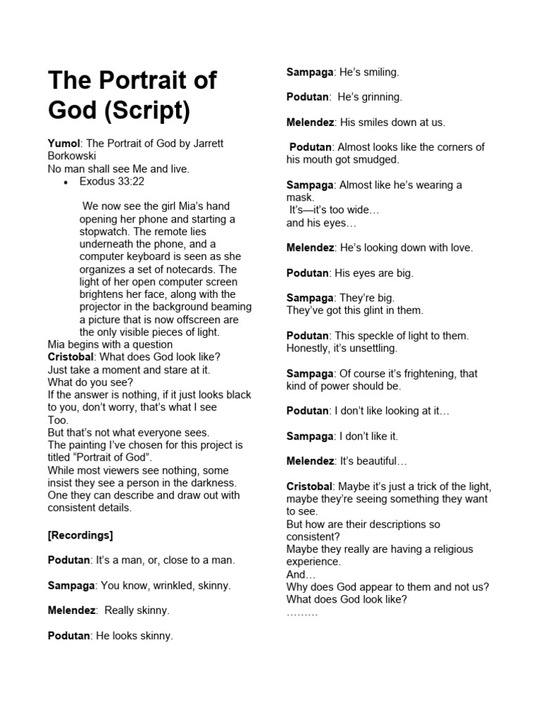 The Portrait of God | PDF