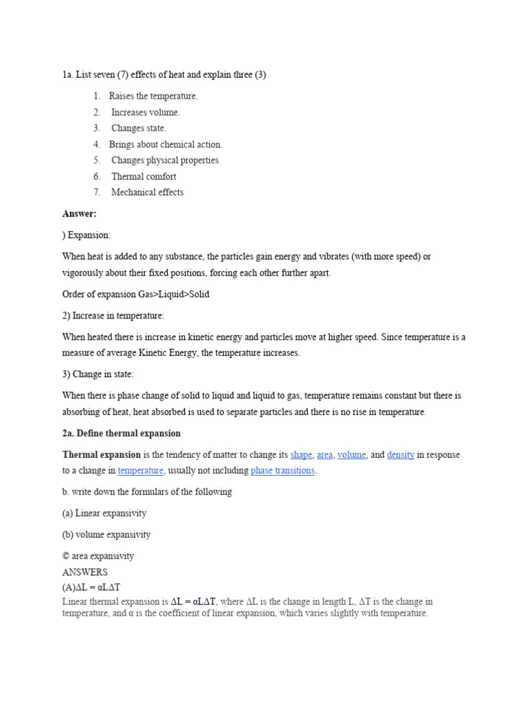 Assignment Agness | PDF | Thermal Expansion | Temperature
