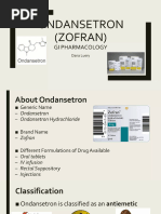 Zofran Drug Card | PDF | Pharmacology | Medical Treatments