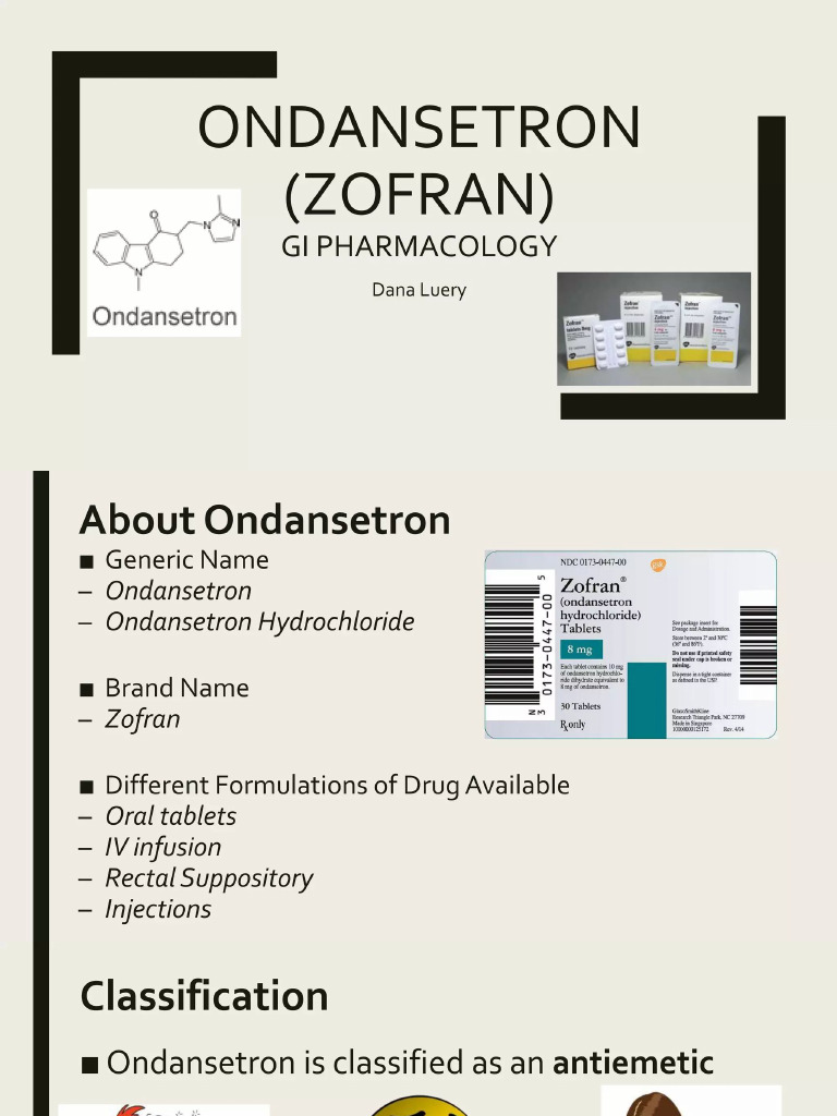 Pharmacology of Ondansetron Zofran | PDF