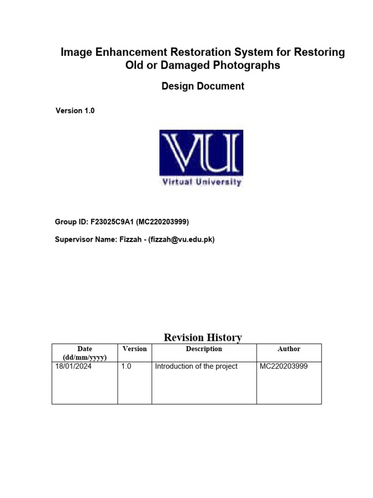Design Document - MC220203999 | PDF