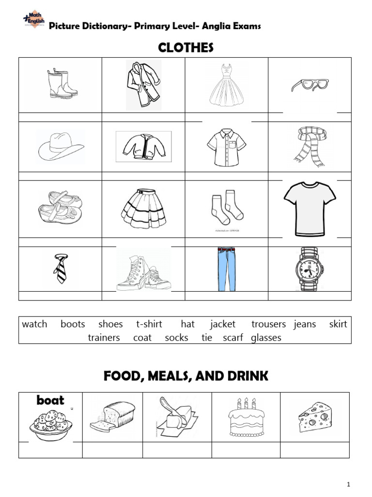Picture Dictionary. Primary Level. Anglia | PDF