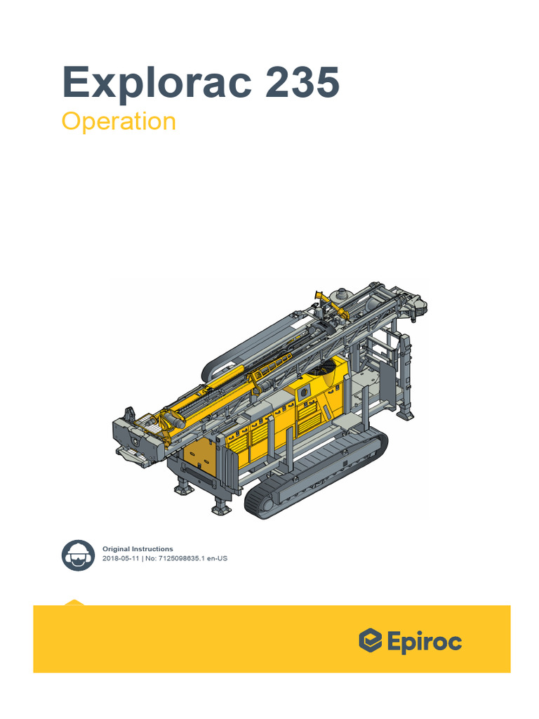 7125098635.1 en-US Explorac 235 - Operation | PDF | Drill | Pump