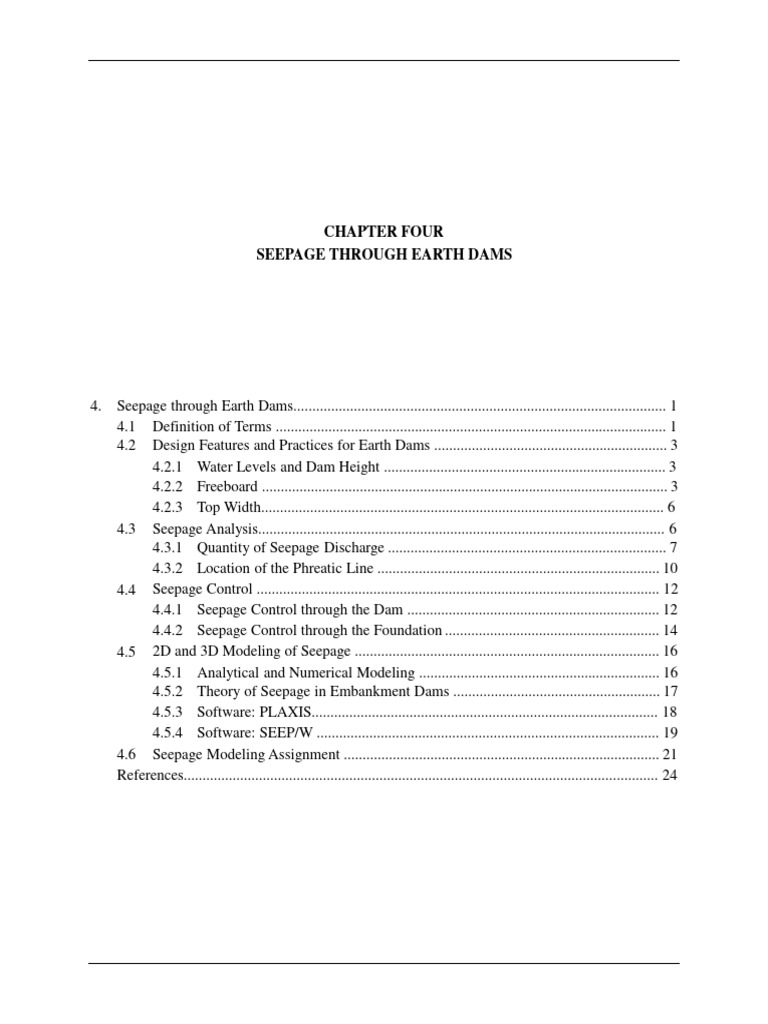 Seepage Control in Earth Dams | PDF | Soil Mechanics | Dam