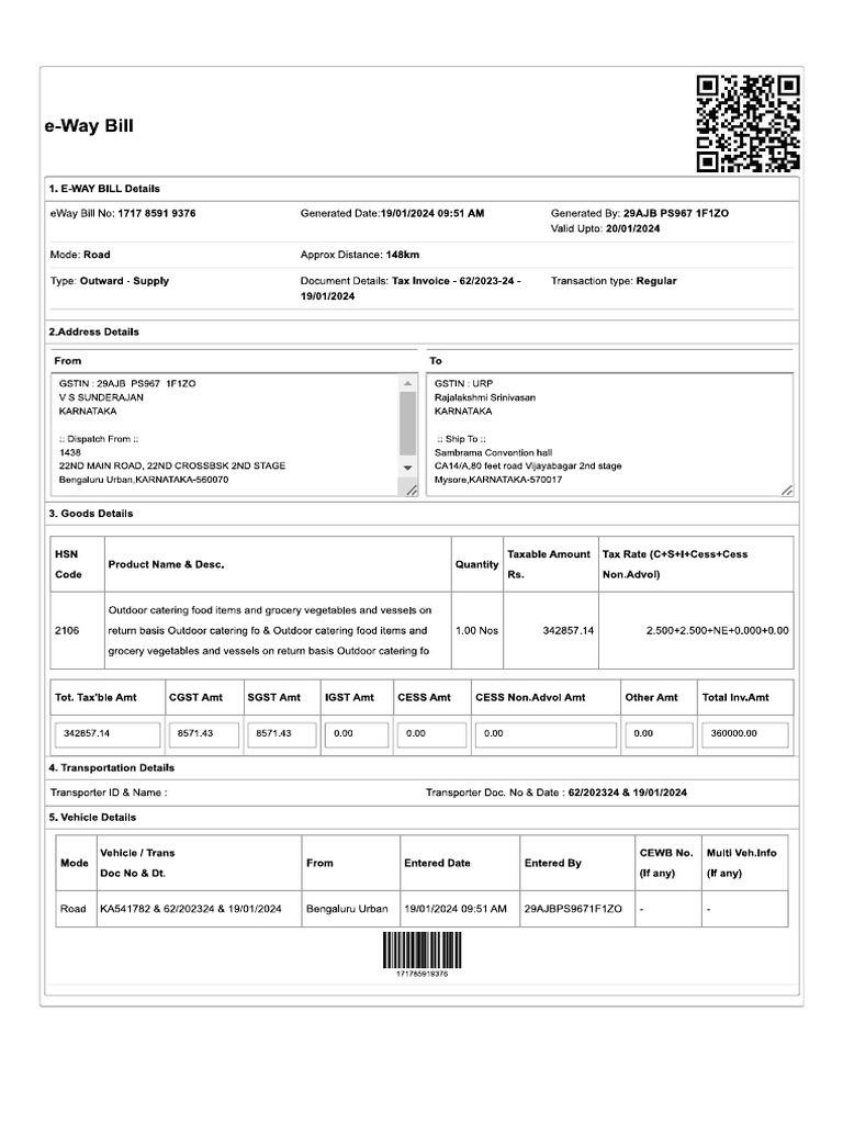 Eway Mysore Detailed | PDF
