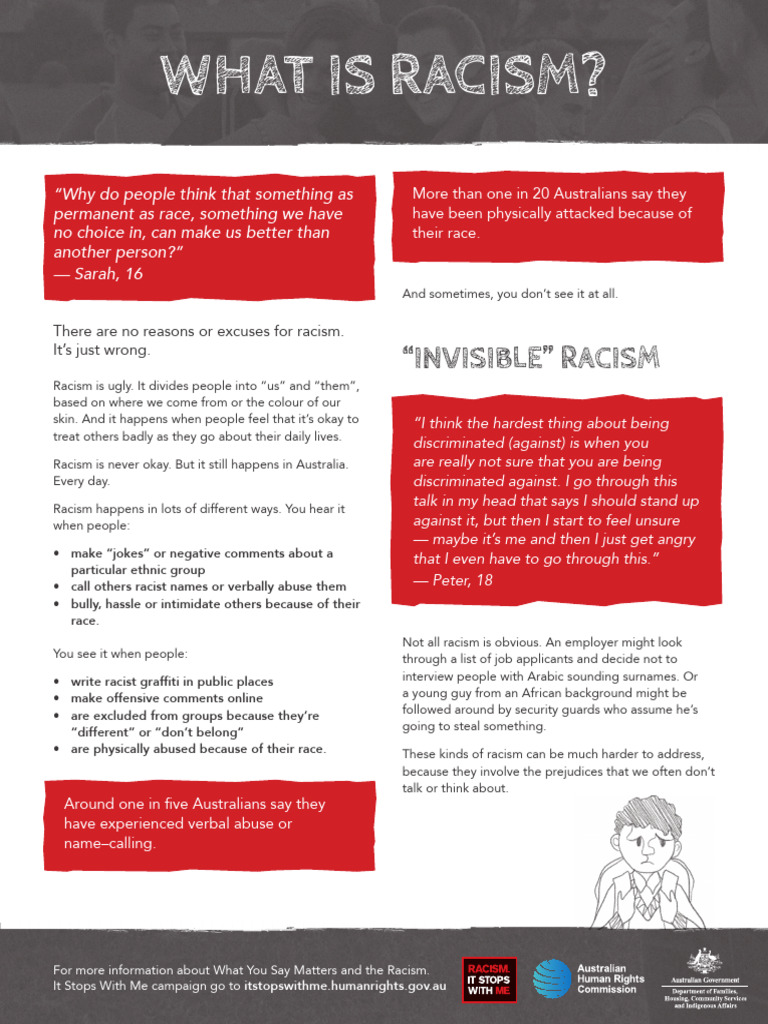 Whatisracism | PDF | Racism | Discrimination & Race Relations