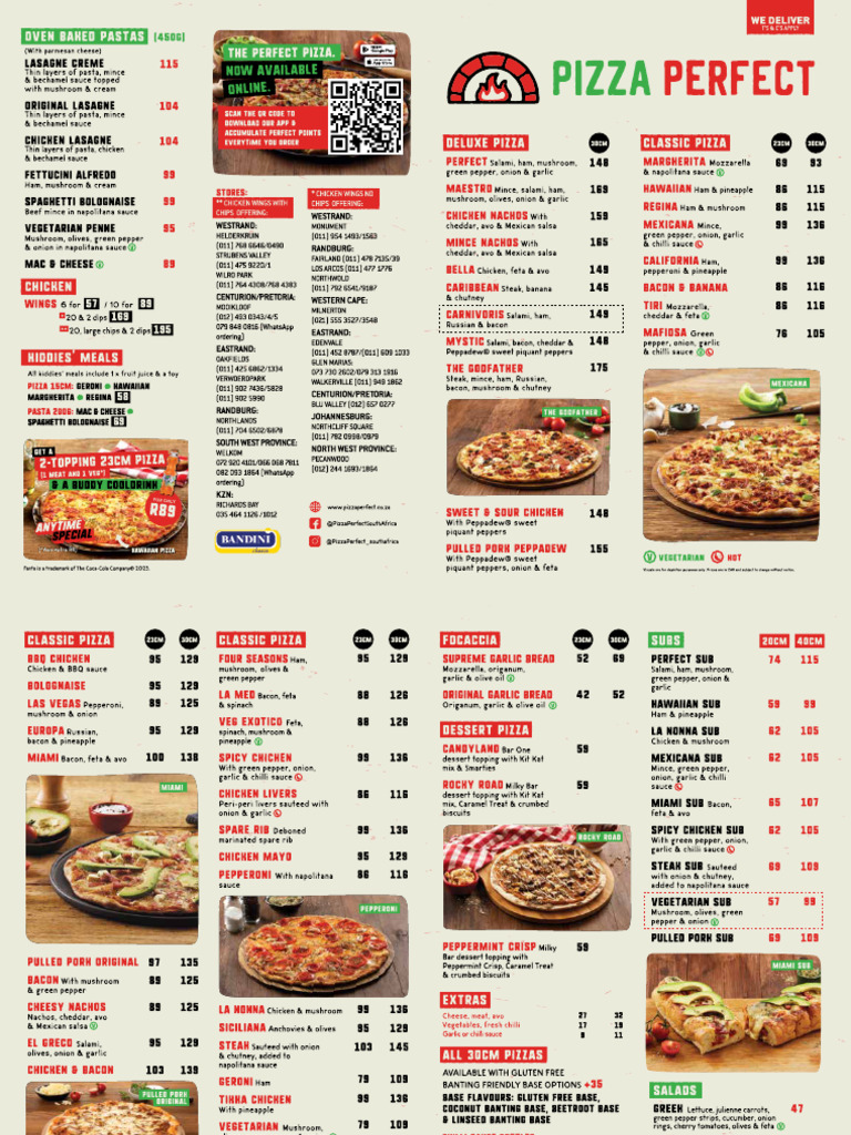 Pizza Perfect With Chicken Wings Web Menu July2023 1 | PDF