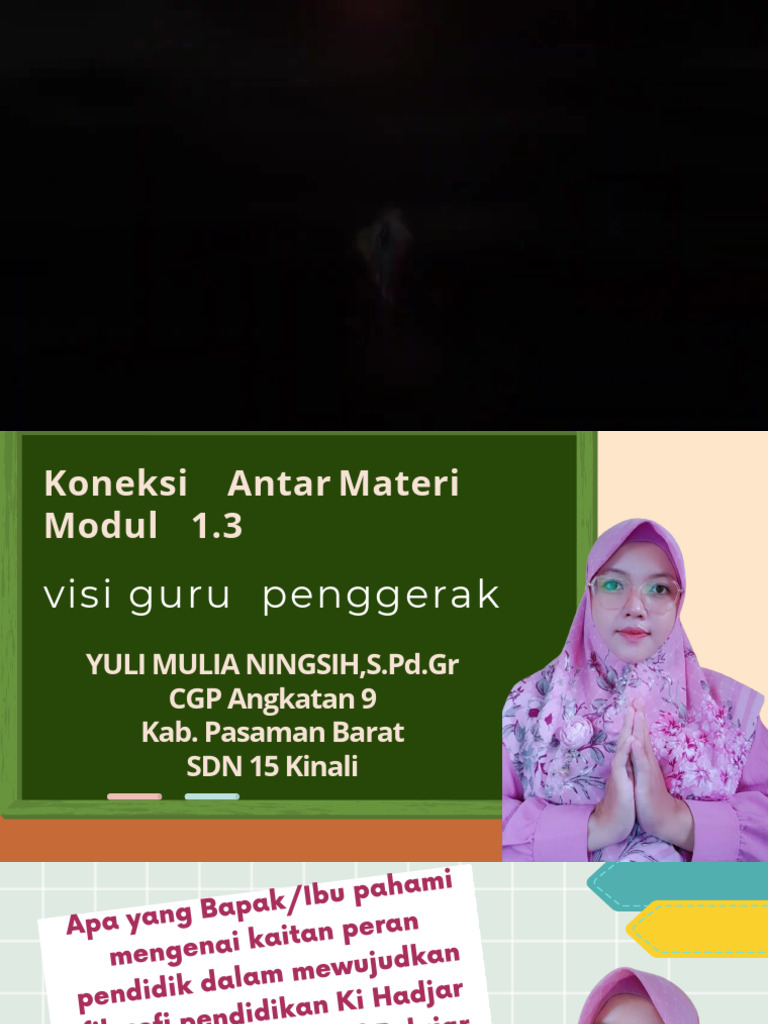 KONEKSI ANTAR MATERI MODUL 1.3-VISI GURU PENGGERAK, Yuli Mulia Ningsih | PDF | Karier & Perkembangan