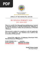Dti Permit Sample | PDF