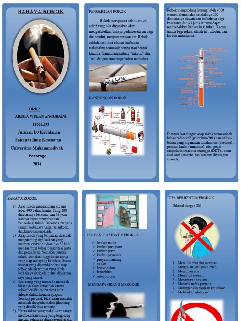 Leaflet Bahaya Merokok | PDF