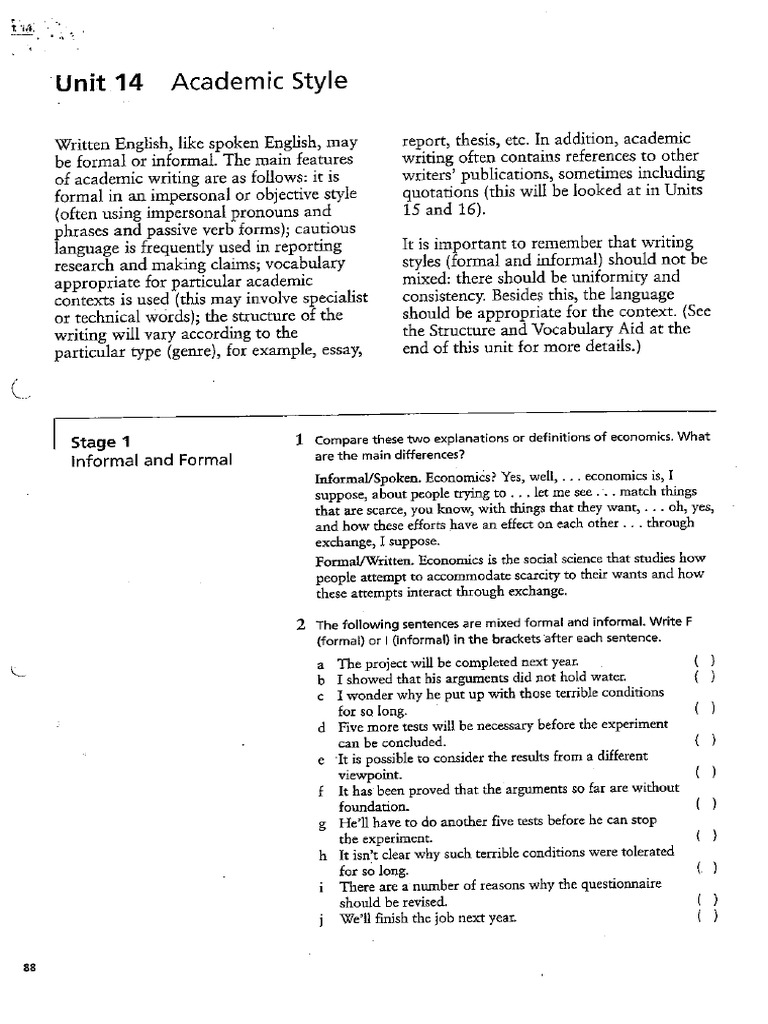 Week 6 - Academic Style | PDF