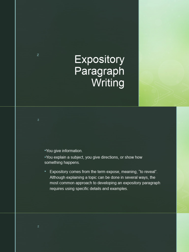 Expository Paragraph Writing | Download Free PDF | Paragraph | Sentence ...