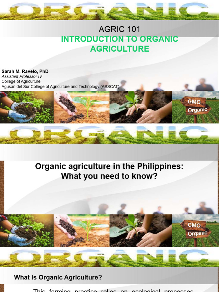 Agric 101 Topic-1 | PDF | Organic Farming | Agriculture