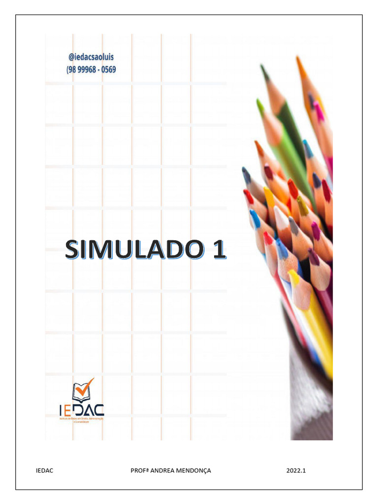 Simulado 01 Sem Respostas | PDF Simulado 01 Sem Respostas | PDF