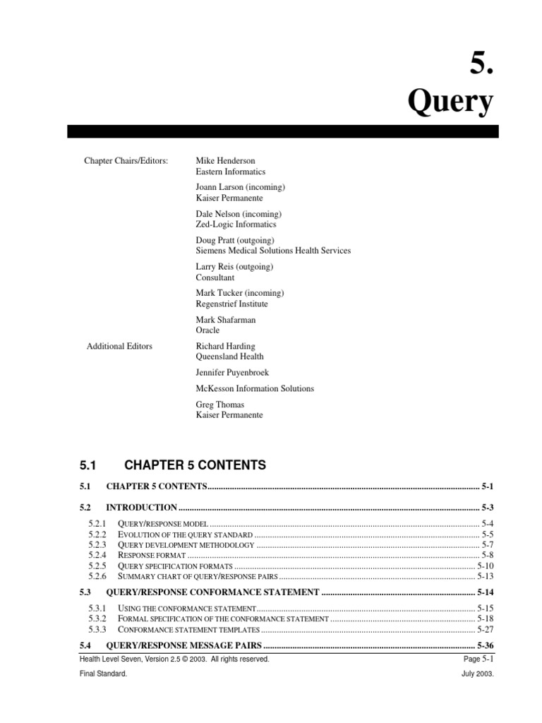 Query: 5.1 Chapter 5 Contents | PDF | Parameter (Computer Programming) | Databases