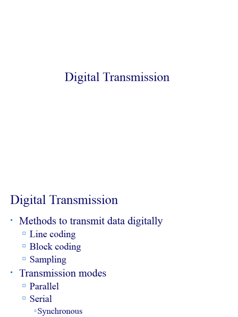 Digital Transmissions | PDF | Sampling (Signal Processing) | Bit Rate