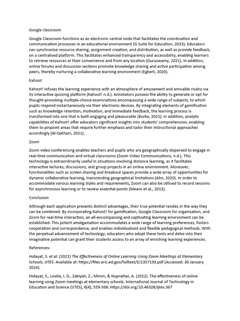 3 Computer Applications Discussion 2024 | PDF | Distance Education ...