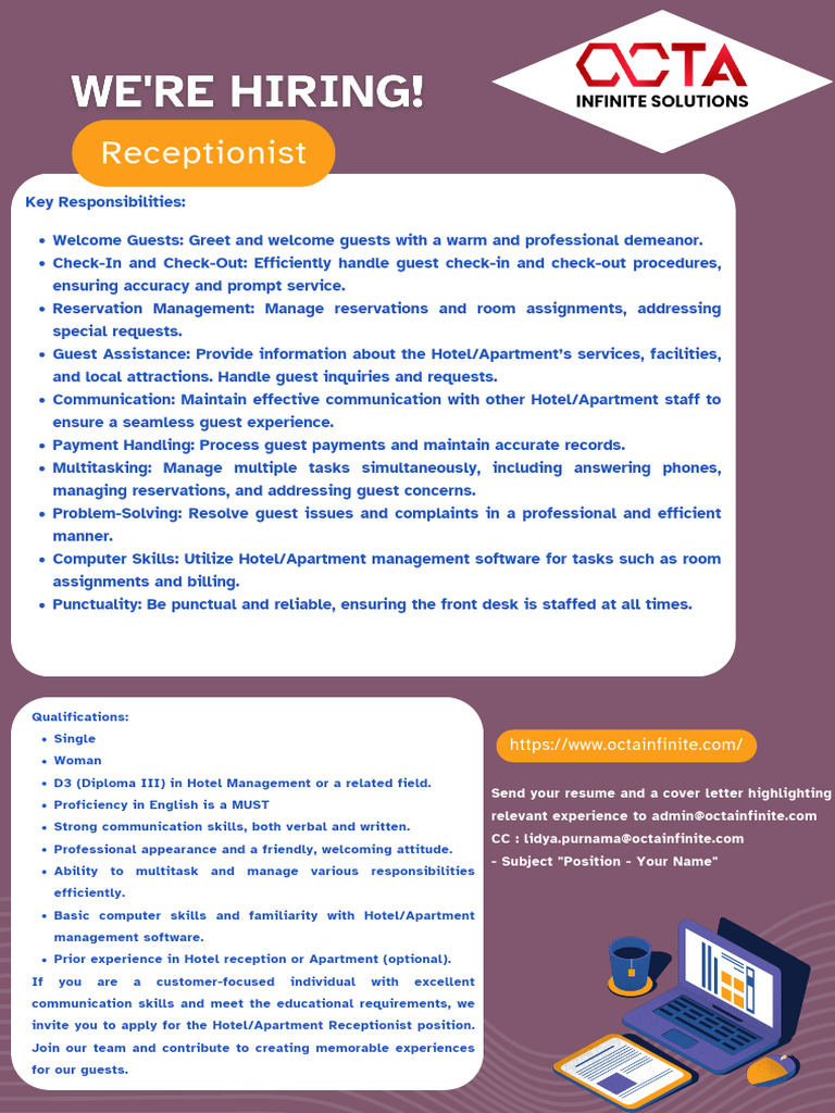 Hiring Receptionist | PDF